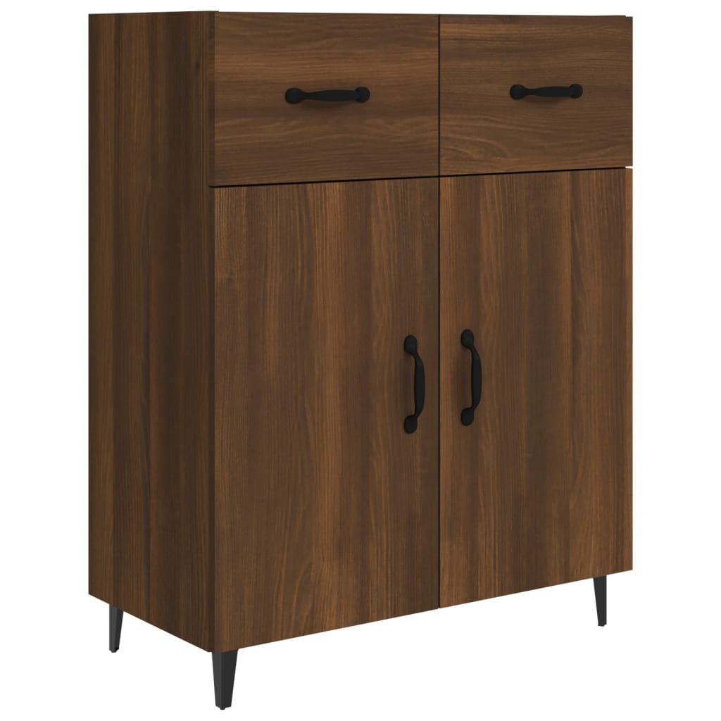 vidaXL Sideboard Brown Oak 69.5x34x90 cm Engineered Wood | vidaXL.com.au