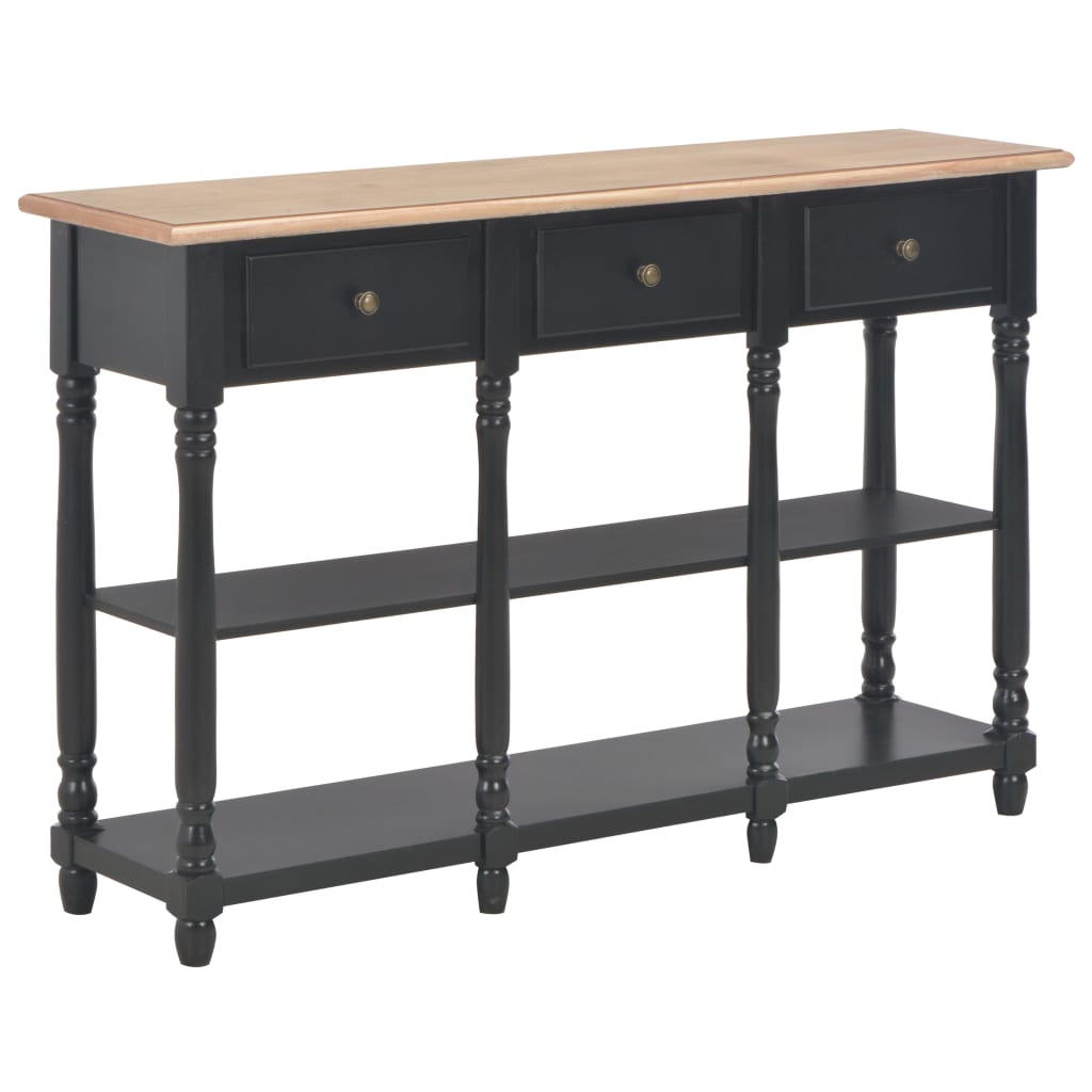 vidaXL Console Table Black 110x30x76cm Engineered Wood | vidaXL.com.au
